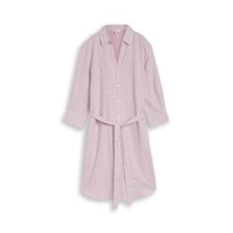 Tom Tailor Damen Blusenkleid mit Bindeg&uuml;rtel, rosa, Uni, Gr. 46
