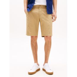 Shorts Tommy Hilfiger "HARLEM SHORT 1985", Herren, Gr. 31, N-Gr, braun (camel), Stoff, Obermaterial: 97% Baumwolle, 3% Elasthan, Basic, relaxed fit kniefrei, Hosen Shorts, in klassischem Design