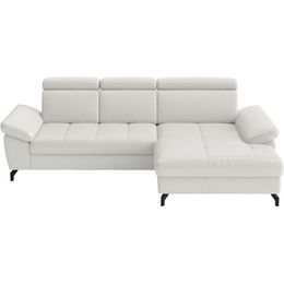 Sit & More Ecksofa SIT & MORE "Vanity", reinwei&szlig;, B:264cm H:84cm T:181cm, Sofas, Ecksofa, Inkl.Sitz-,Kopf-und Armteilverstellung