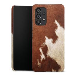 DeinDesign Galaxy A53 5G Handy Premium Case Smartphone Handyh&uuml;lle Schutzh&uuml;lle matt Fur Cow Animal Look Premium Case