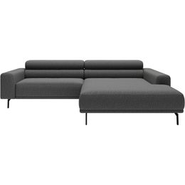 Sch&ouml;ner Wohnen Kollektion Ecksofa "Tossa, Modernes Design trifft smarte Funktione, Breite 258 cm", grau (anthrazit melange), B:258cm H:71cm T:217cm, 24% Polyester, 76% Polyacryl, SCH&Ouml;NER WOHNEN-KOLLEKTION, Sofas, Ecksofa, Motorischer Sitzvorzug, Kopfteil-Funktion & Saugroboter-H&ouml;he