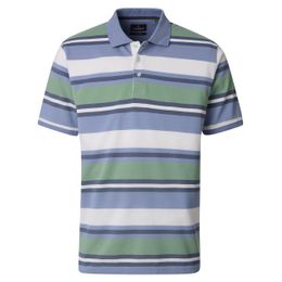 Poloshirt Casamoda "Casamoda Polo-Shirt gestreift", Herren, Gr. L, blau, 50% Baumwolle, 50% Polyester, Shirts
