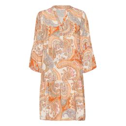 Midikleid Cream "Kleid CRGina", Damen, Gr. S/M, N-Gr, pink (pink paisley), Obermaterial: 100% Viskose CV., Kleider Midikleid