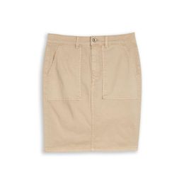 Tom Tailor Damen Jeansrock mit aufgesetzten Taschen, braun, Uni, Gr. 36