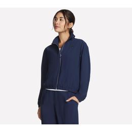 Trainingsjacke Skechers, Damen, Gr. L (42/44), blau (blau iris), Obermaterial: 75% Nylon, 25% Elasthan, Jacken Trainingsjacke