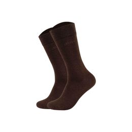 JOOP! Kurzsocken JOOP "Socken Unisex premium essential organic cotton Socks 2p 2er Pack", Damen, Gr. 43-46, braun (dunkelbraun), Obermaterial: 62% Baumwolle CO(Bio). 36% Polyamid PA. 2% Elasthan EL., Socken