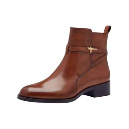 Stiefelette Tamaris "Tamaris Stiefelette Leder", Damen, Gr. 36, braun (cognac), Leder, Schuhe Stiefelette