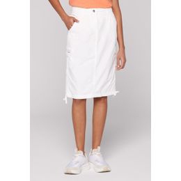 Sommerrock SOCCX, Damen, Gr. L, wei&szlig; (ivory), Jersey, Material: 100% Baumwolle, unifarben, regular fit, R&ouml;cke, mit Gehschlitz
