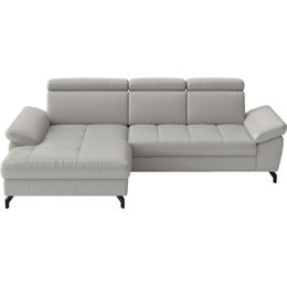 Sit & More Ecksofa SIT & MORE "Vanity", light grau, B:264cm H:84cm T:181cm, Sofas, Ecksofa, Inkl.Sitz-,Kopf-und Armteilverstellung