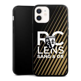 DeinDesign iPhone 12 mini Handy Slim Case extra d&uuml;nn Silikon Handyh&uuml;lle schwarz H&uuml;lle Racing Club De Lens Rcl Rc Lens Silikon Slim Case