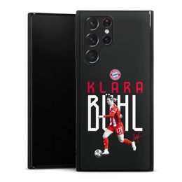 DeinDesign Galaxy S22 Ultra Handy Silikon H&uuml;lle Case schwarz Handyh&uuml;lle Fc Bayern M&uuml;nchen Klara B&uuml;hl Official Licensed Product