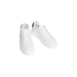 Sneaker Calvin Klein Jeans "CHUNKY CUPSOLE LACEUP LTH", Herren, Gr. 40, wei&szlig;, schwarz, Leder, Lederimitat, Basic, Schuhe Sneaker, Freizeitschuh, Halbschuh, Schn&uuml;rer mit CK-Logopr&auml;gung