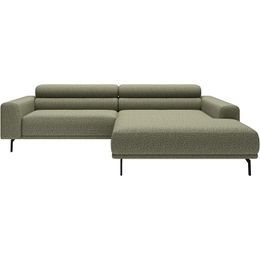 Sch&ouml;ner Wohnen Kollektion Ecksofa "Tossa, Modernes Design trifft smarte Funktione, Breite 258 cm", gr&uuml;n (turtle melange), B:258cm H:71cm T:217cm, 24% Polyester, 76% Polyacryl, SCH&Ouml;NER WOHNEN-KOLLEKTION, Sofas, Ecksofa, Motorischer Sitzvorzug, Kopfteil-Funktion & Saugroboter-H&ouml;he