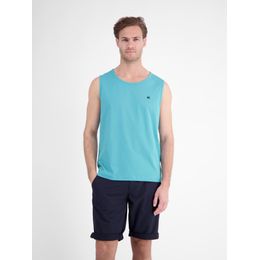 Muskelshirt Lerros "Sportliches Tanktop aus Baumwolle mit Rundhalskragen", Herren, Gr. L, reef blau, 100% Baumwolle, Rundhals, Shirts