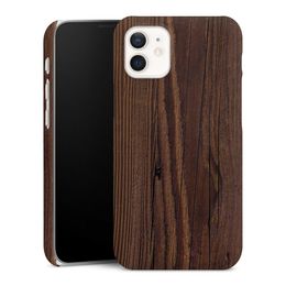 DeinDesign iPhone 12 mini Handy Premium Case Smartphone Handyh&uuml;lle Schutzh&uuml;lle matt Wooden Look Wood Nut Tree Premium Case