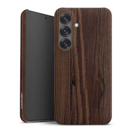 DeinDesign Galaxy S25 Handy Premium Case Smartphone Handyh&uuml;lle Schutzh&uuml;lle matt Wooden Look Wood Nut Tree Premium Case