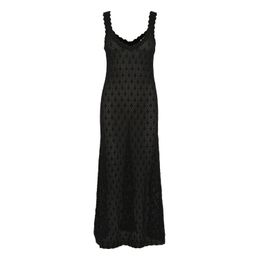 Midikleid Kaffe "Kleid KAjona", Damen, Gr. M, N-Gr, schwarz (schwarz deep), Obermaterial: 50% Baumwolle CO. 50% Polyacryl PAN., Kleider Midikleid