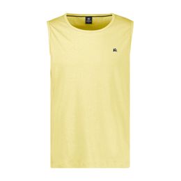 Muskelshirt Lerros "Sportliches Tanktop aus Baumwolle mit Rundhalskragen", Herren, Gr. L, lemon water, 100% Baumwolle, Rundhals, Shirts