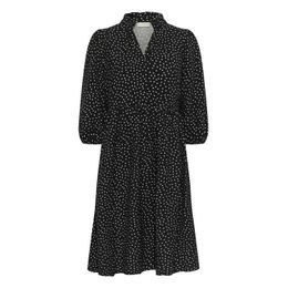 Midikleid Kaffe "Kleid KArea", Damen, Gr. 34, N-Gr, schwarz (schwarz with chalk dot), Obermaterial: 83% Viskose CV. 17% Nylon NY., Kleider Midikleid