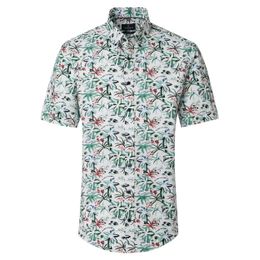 Kurzarmhemd Casamoda "Casamoda Freizeithemd Kurzarm Print", Herren, Gr. L, Normalgr&ouml;&szlig;en, gr&uuml;n, 100% Baumwolle, bedruckt, comfort fit, Hemden