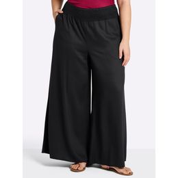 Webhose sheego, Damen, Gr. 40, Normalgr&ouml;&szlig;en, schwarz, 100% Viskose, unifarben, Hosen