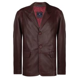 Lederjacke FELIX HARDY "Lederblazer", Herren, Gr. L, bordeaux, 100% Lammleder, Jacken