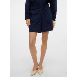 V&eacute;ro Moda Shorts VERO MODA "VMHAY NEW SHORTS WVN", Damen, Gr. L (40), N-Gr, blau (navy blazer), Web, Obermaterial: 100% Baumwolle, unifarben, l&auml;ssig geschnitten ca. Mitte Oberschenkel, Hosen Shorts