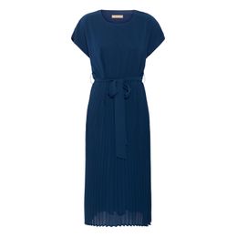 Midikleid Culture "Kleid CUalvia", Damen, Gr. L, N-Gr, blau (marineblaus), Obermaterial: 100% Polyester PES., Kleider Midikleid