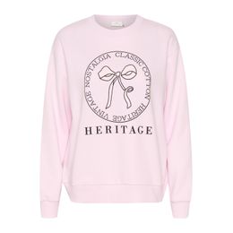 Sweatshirt Kaffe "Sweatshirt KAellen", Damen, Gr. L, lila (lila snow), Obermaterial: 85% Baumwolle CO. 15% Polyester PES., Sweatshirts Sweatshirt