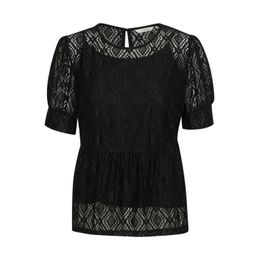 Kurzarmbluse Cream "Kurzarm-Bluse CRRemi", Damen, Gr. 34, schwarz (pitch schwarz), Obermaterial: 90% Polyamid PA. 10% Elasthan EL., Blusen