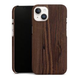 DeinDesign iPhone 14 Handy Premium Case Smartphone Handyh&uuml;lle Schutzh&uuml;lle matt Wooden Look Wood Nut Tree Premium Case
