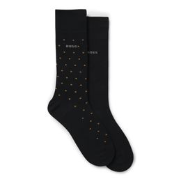 Businesssocken BOSS "2PRS MiniDot VIBambo", Herren, Gr. 39-42, schwarz 001, Elasthan, Polyamid, Viskose, unifarben, elastisch, Socken