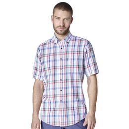 Kurzarmhemd Casamoda "Casamoda Leinenhemd kurzarm kariert", Herren, Gr. L, Normalgr&ouml;&szlig;en, gr&uuml;n, 55% Leinen, 45% Baumwolle, kariert, l&auml;ssig geschnitten, Hemden