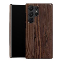 DeinDesign Galaxy S23 Ultra Handy Premium Case Smartphone Handyh&uuml;lle Schutzh&uuml;lle gl&auml;nzend Wooden Look Wood Nut Tree Premium Case