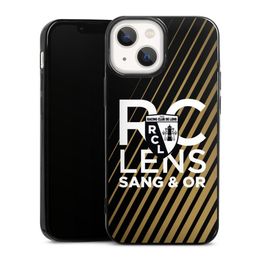 DeinDesign iPhone 13 Mini Handy Slim Case extra d&uuml;nn Silikon Handyh&uuml;lle schwarz H&uuml;lle Racing Club De Lens Rcl Rc Lens Silikon Slim Case