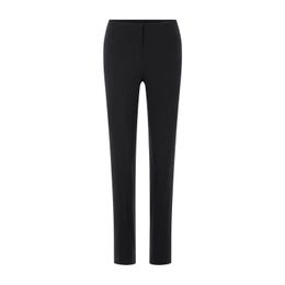 Stoffhose GOLDNER "Elegante 7/8-Hose mit Schlupfbund", Damen, Gr. 48, N-Gr, schwarz, Obermaterial: 67% Baumwolle CO. 28% Polyamid PA. 5% Elasthan EL., schmal, Hosen Stoffhose, figurschmeichelde Schnittf&uuml;hrung