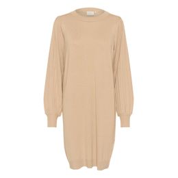 Midikleid Kaffe "Kleid KAjessica", Damen, Gr. L, N-Gr, blau (classic sand), Obermaterial: 80% Viskose CV. 20% Nylon NY., Kleider Midikleid