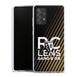 DeinDesign Galaxy A52s 5G Handy Silikon H&uuml;lle Case wei&szlig; Handyh&uuml;lle Racing Club De Lens Rcl Rc Lens Silikon Case