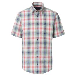 Kurzarmhemd Casamoda "Casamoda Freizeithemd Kurzarm kariert", Herren, Gr. L, Normalgr&ouml;&szlig;en, rot, 100% Baumwolle, kariert, comfort fit, Hemden