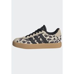 Sneaker adidas Sportswear "VL COURT 3.0 K", M&auml;dchen, Gr. 32, crystal linen, core schwarz, khaki six, Leder, Synthetik, Textil, Schuhe Sneaker, inspiriert vom Design des Handball Spezial, f&uuml;r Kinder & Jugendliche