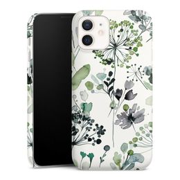 DeinDesign iPhone 12 Handy Premium Case Smartphone Handyh&uuml;lle Schutzh&uuml;lle gl&auml;nzend Eukalyptus Water Colour Flowers Premium Case