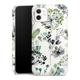 DeinDesign iPhone 12 mini Handy Premium Case Smartphone Handyh&uuml;lle Schutzh&uuml;lle matt Eukalyptus Water Colour Flowers Premium Case