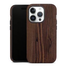 DeinDesign iPhone 14 Pro Handy Panzer Handyh&uuml;lle robuste Outdoor H&uuml;lle Schutzh&uuml;lle matt Wooden Look Wood Nut Tree Tough Case