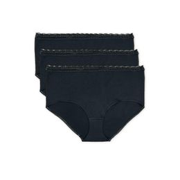 Taillenslip Nina von C. "Simply", Damen, Gr. 36, schwarz, Obermaterial: 48% Baumwolle, 47% Modal, 5% Elasthan, unifarben, bequem, Unterhosen Taillenslip, basic, eng, leicht, elastisch, bequem, mit Spitze, ohne Seitenn&auml;hte