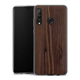 DeinDesign Huawei P30 Lite Handy Silikon H&uuml;lle Case transparent Handyh&uuml;lle Wood Wooden Look Nut Tree Silikon Case