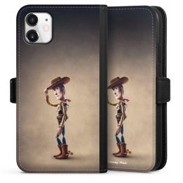 DeinDesign iPhone 11 Handy Klapph&uuml;lle Handyh&uuml;lle aus Kunst Leder schwarz Flip Case Disney Pixar Toy Story Woody Sideflip mit Lasche