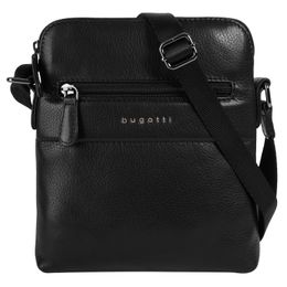 Umh&auml;ngetasche Bugatti "NOME", Damen, Gr. B/H/T: 19cm x 21cm x 4cm onesize, schwarz, Leder, leicht gl&auml;nzend, unifarben, Taschen Umh&auml;ngetasche, echt Leder