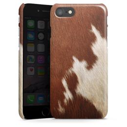 DeinDesign iPhone SE (2020) Handy Premium Case Smartphone Handyh&uuml;lle Schutzh&uuml;lle gl&auml;nzend Fur Cow Animal Look Premium Case