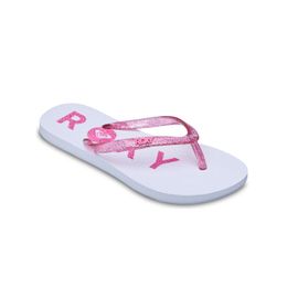 Sandale Roxy "Rg Viva Sparkle", Jungen, Gr. 11(28), wei&szlig;, pink, Obermaterial:Obermaterial: 98% Synthetik Tr/ 2% Metall, Futter: 100% Synthetik, Laufsohle: 100% Schwammgummi;, Schuhe Sandale