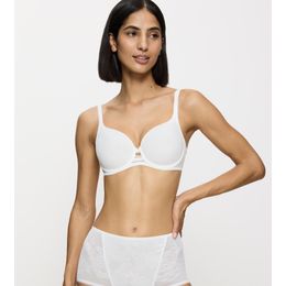 B&uuml;gel-BH Triumph "Wild Rose Sensation", Damen, Gr. 85, Cup F, wei&szlig; (silk wei&szlig;), Spitze, Obermaterial: 53% Polyester, 33% Polyamid, 14% Elasthan, BHs B&uuml;gel-BH, formende Spitze, mittlerer Shape-Effekt